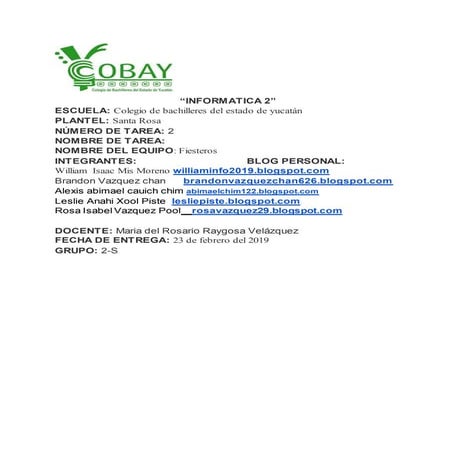 Tarea#2 | DOCX | Computing | Technology & Computing