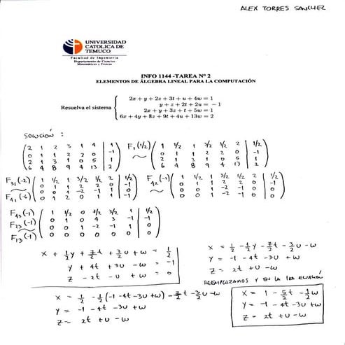 Tarea 2 algebra lineal | PDF