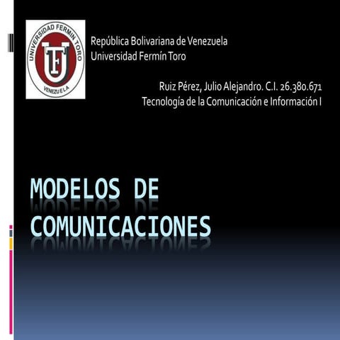 MODELOS DE COMUNICACION | PPTX