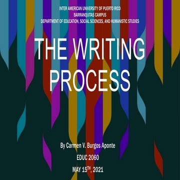 The Writing Process | PPTX