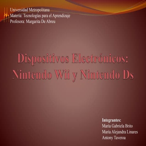 Nintendo Wii y Nintendo DS | PPT