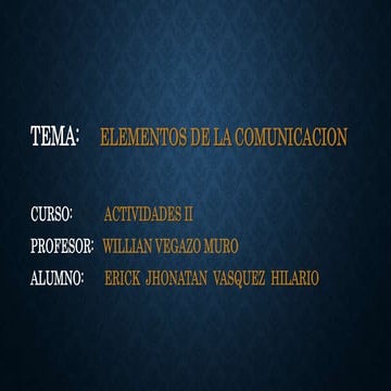 elementos de la comunicacion | PPTX