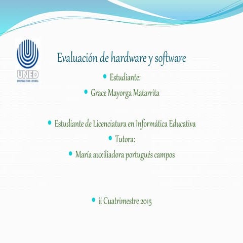 Tarea no. 1 hardware y software | PPTX | Computing | Technology & Computing