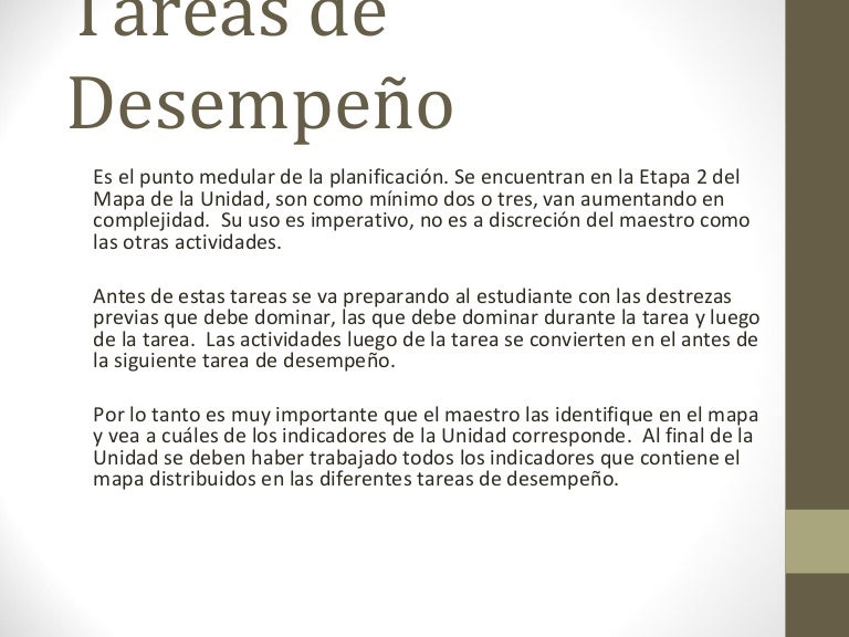 Tareas de desempeño (6)