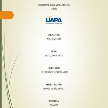 Hoja de presentacion universidad abierta para adultos – uapa | PPTX