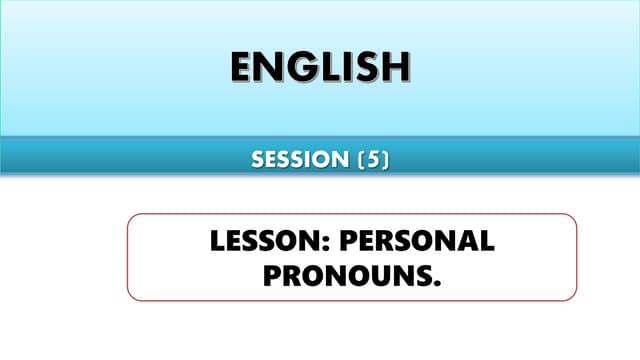 Pronouns second grade | PPTX