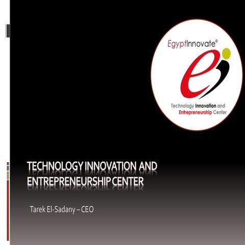 Tarek El-Sadany - CEO of Technology Innovation and Entrepreneurship ...