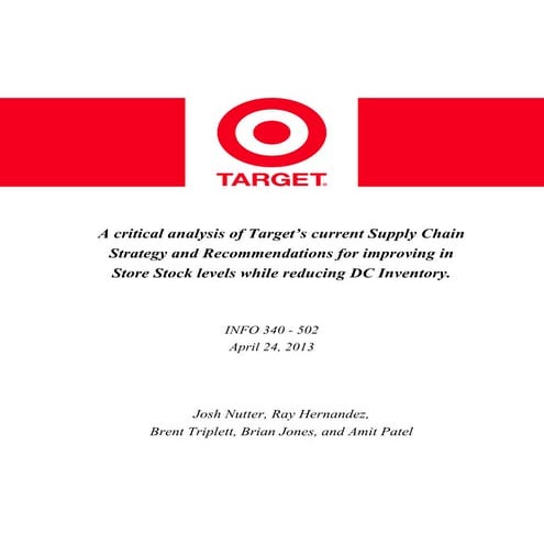 Target Supply Chain Operations