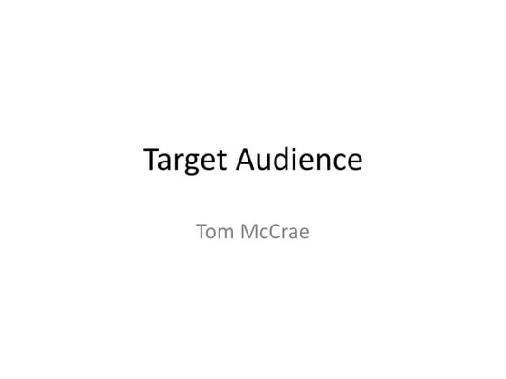 Mojo target audience analysis | PPTX