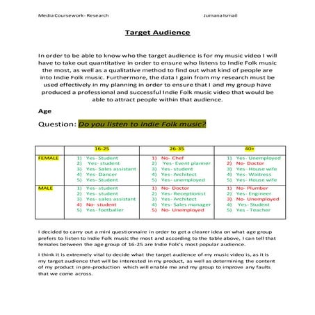 Target audience | DOCX