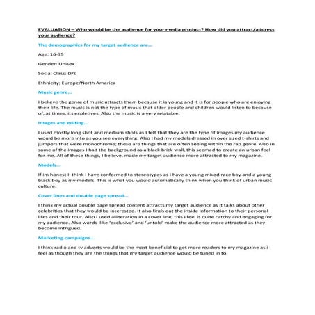 Target audience | DOCX