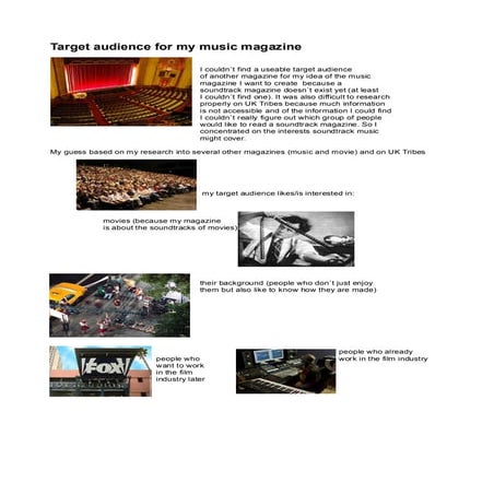 Target audience for magazine | ODT