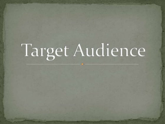 Audience profile | PPT