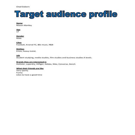 Target audience profile | PDF