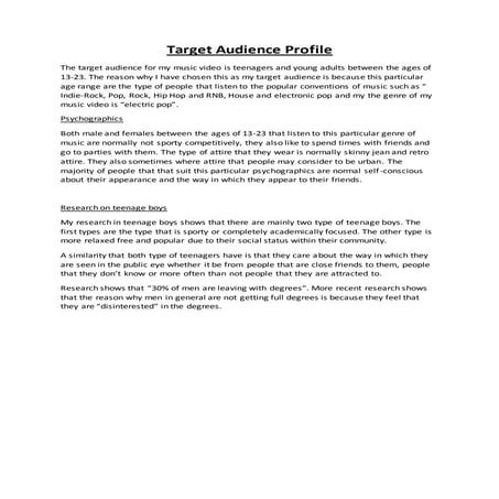 Target audience | DOCX