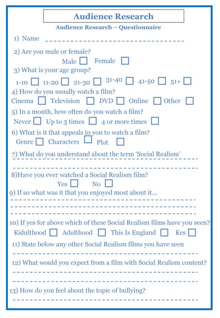 Audience survey | PDF