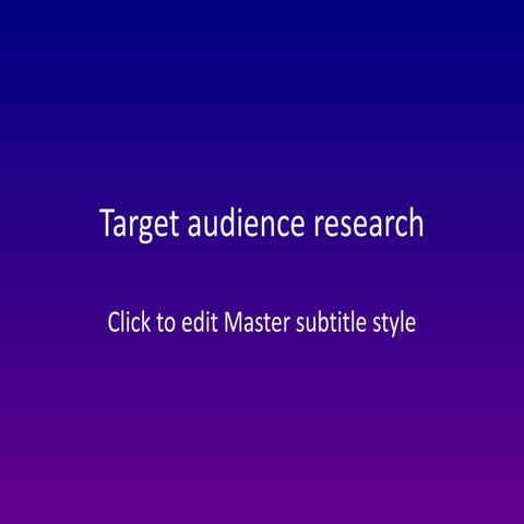 Target audience research | ODP | Social Networking | Internet