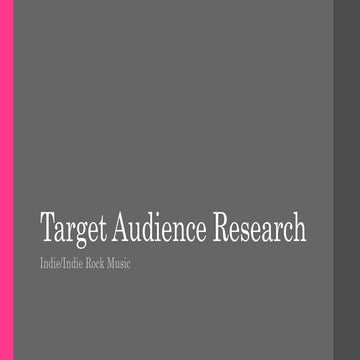 Target Audience Research | PPT