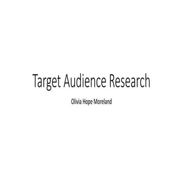 Target audience research | PPTX