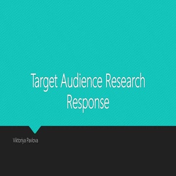 Target Audience Research | PPT