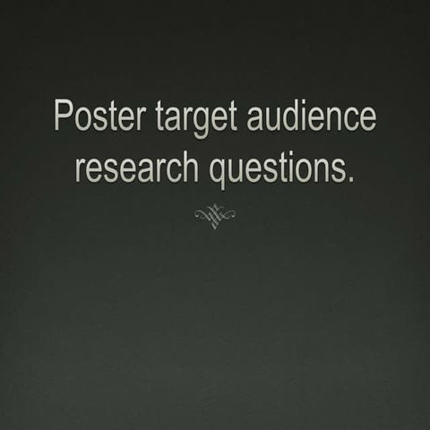 Target audience research poster | PPTX