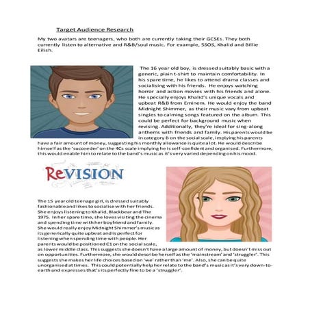 Target audience research (avatars) | DOCX | Music | Entertainment