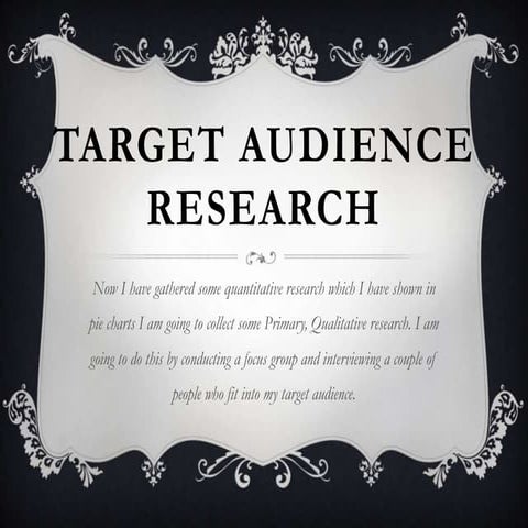 Target audience research interview | PPTX | Video Production | Content ...