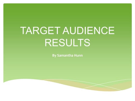 Evolution target audience | PPT