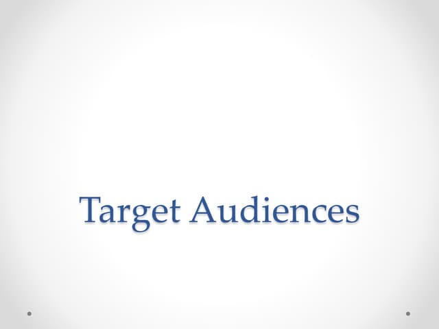Target audiance | PPTX