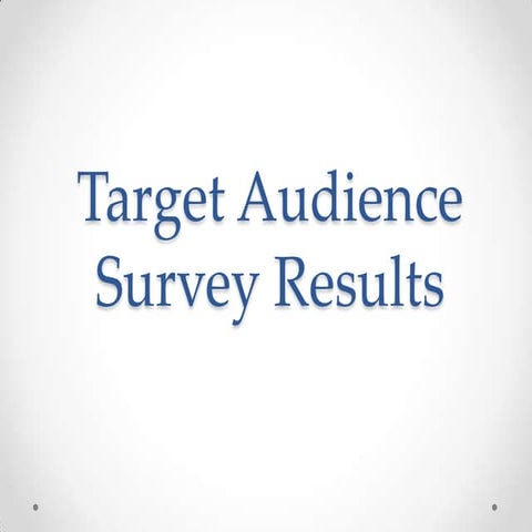 Target audience questionnaire | PPTX