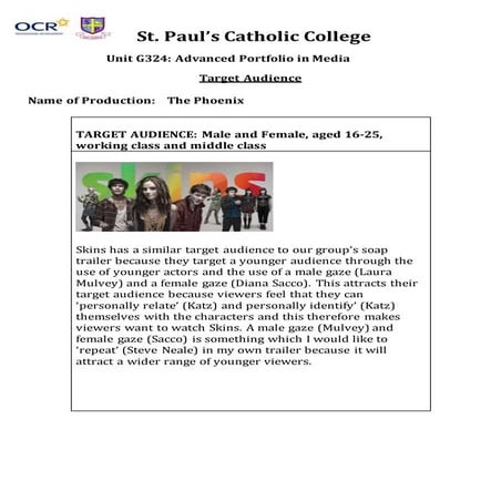 Target audience sheet | DOCX