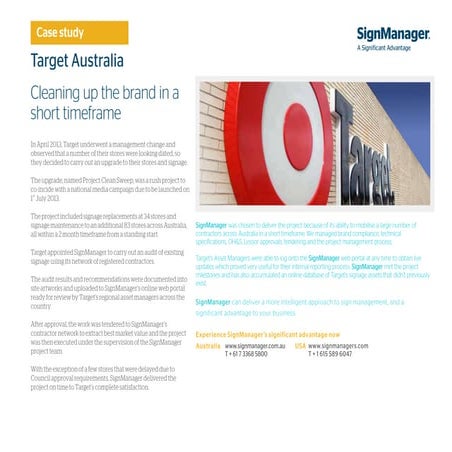 Target signage upgrade case study | PPT