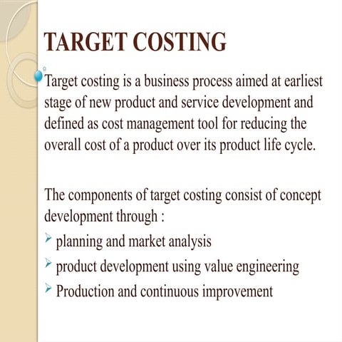 TARGET COSTINNNNNNNNNNNNNNNNNNNNNNNNNNNG | PPT