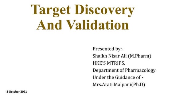 Target identification and validation | PPT