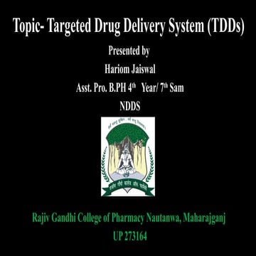 Targeted Drug Delivery System (TDDs).pptx
