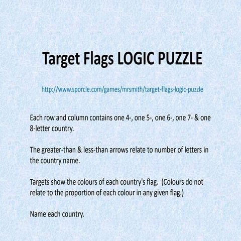 Target Flags Logic Puzzle - SOLUTION TUTORIAL | PPT