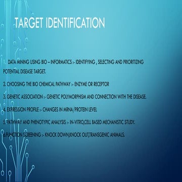 Target identification AND ISOLATION OF THERAPEUTIC GENE | PPTX