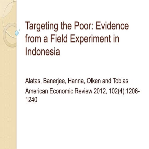 Targeting the poor | PPTX