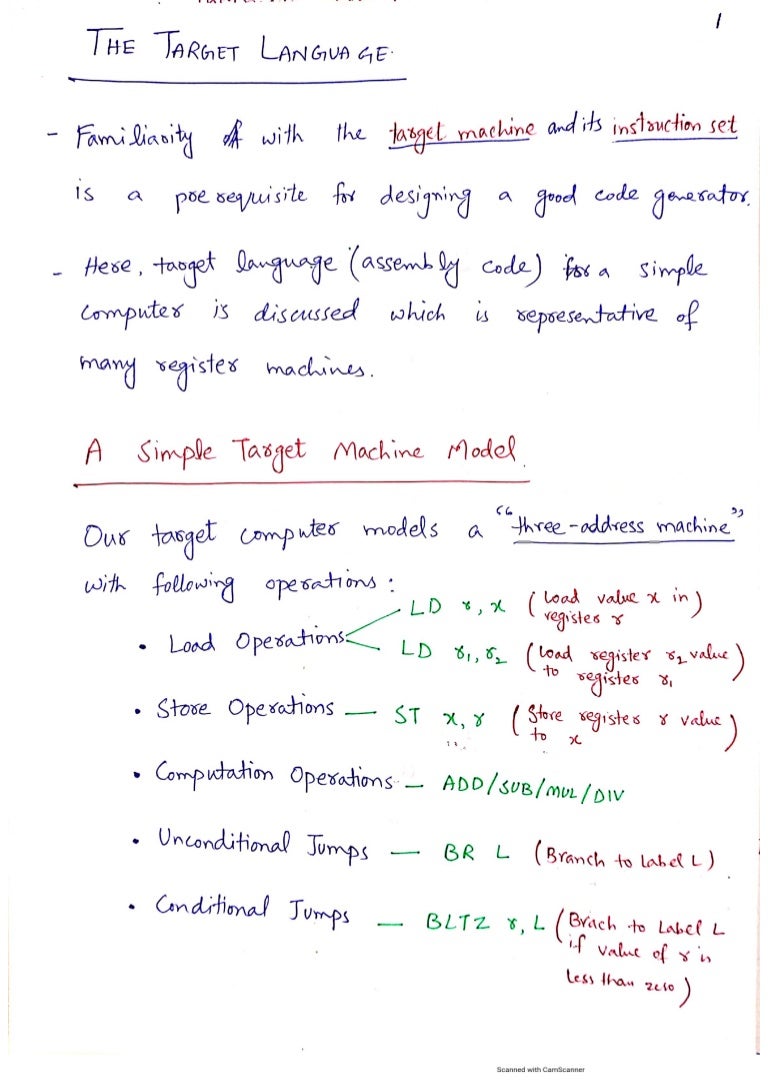 Target Language In Compiler Design Target Language In Compiler Design
