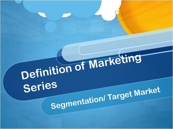 Marketing segmentation | PPT