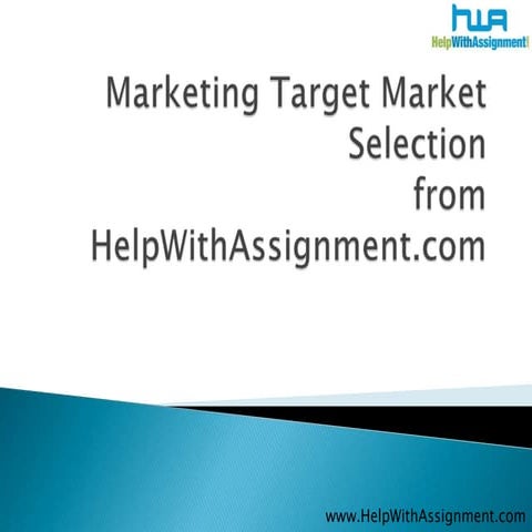 Target market selection | PPTX