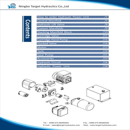 Target Hydraulics Power Unit and Components Catalog | PDF