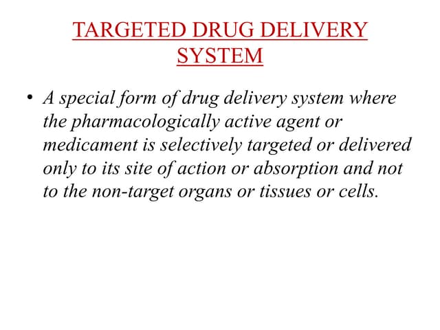 Targeted drug delivery system | PPT