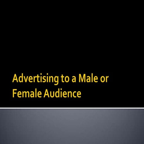 Targetting a male or female audience | PPTX