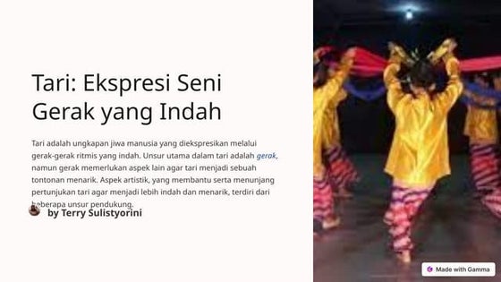 Memperagakan gerak tari kreasi berdasarkan pendukung tari.pptx