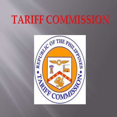 Tariff commission | PPTX