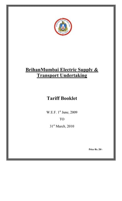 Tamilnadu TANGEDCO Tariff.pdf | Gas and Electric | Home Utilities