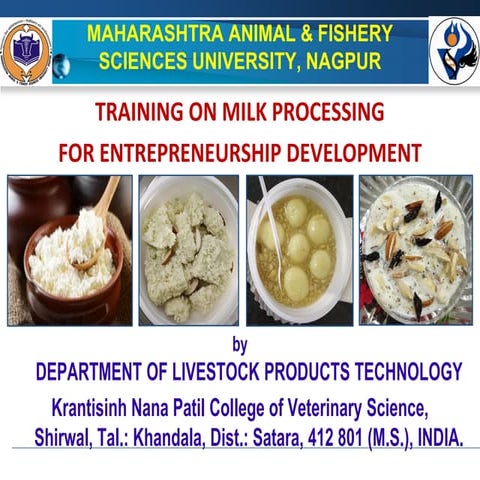 Training on Milk Processing | PDF