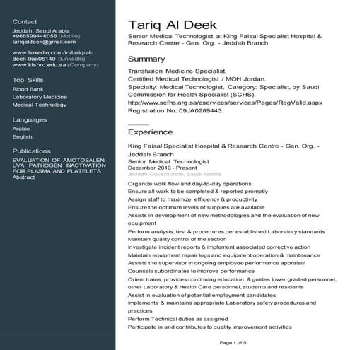 Tariq Al Deek CV | DOCX