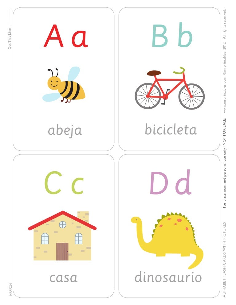 Tarjetas Con Las Letras Del Abecedario